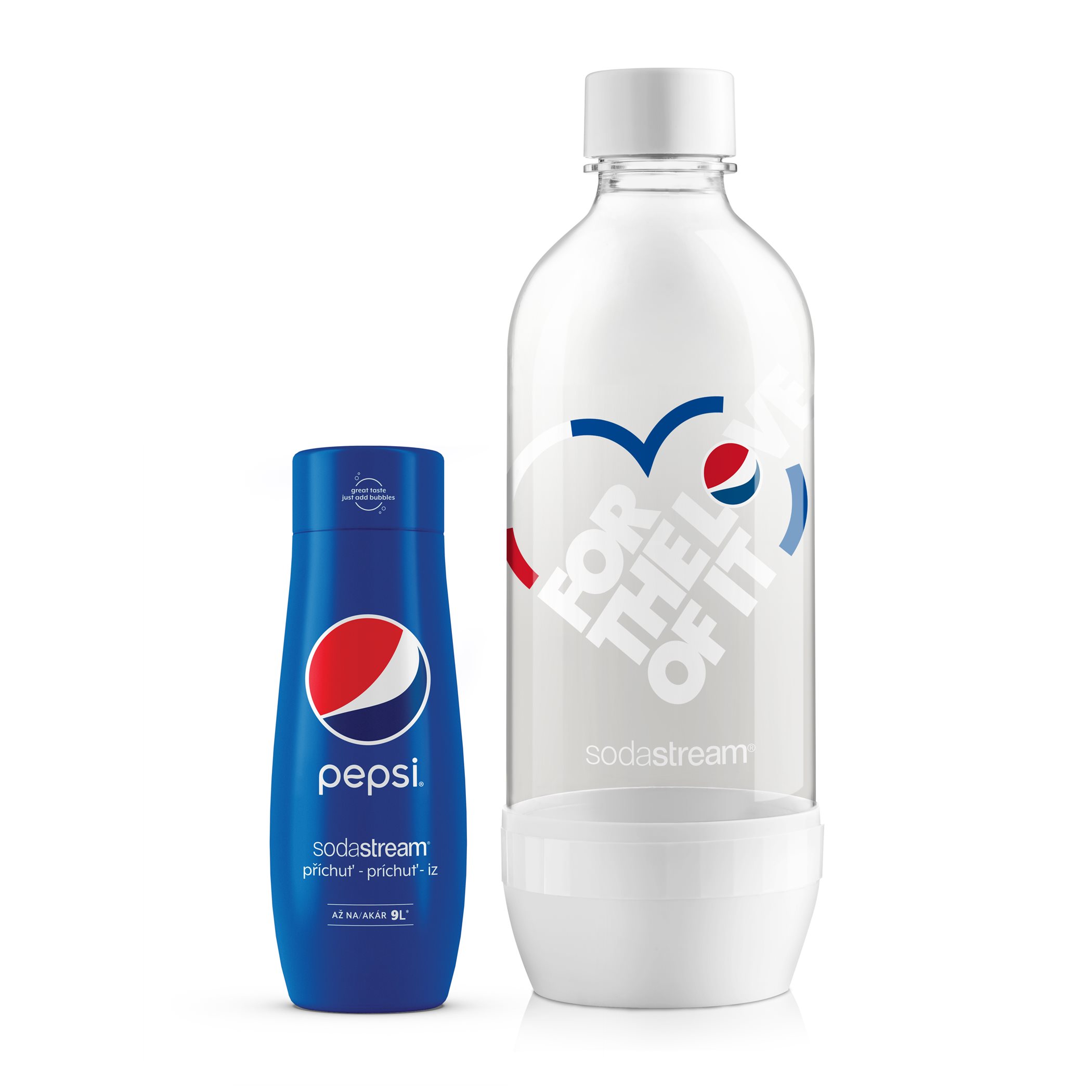 LAHEV JET PEPSI LOVE BÍLÁ 1L + PŘÍCHUŤ PEPSI 440ML | Náhradní lahve